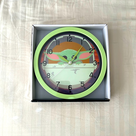 Star Wars | Wall Decor | Star Wars Baby Yoda Wall Clock Nwt | Poshmark